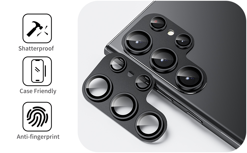 Amazon.com: Mansoorr Camera Lens, Screen Protector for Samsung Galaxy S23 Ultra 6.8 Inch, [Full ...