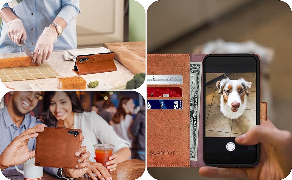 Amazon.com: SUANPOT for Samsung Galaxy S20 6.2"(Non S20+/S20 Ultra) with RFID Blocking Leather ...