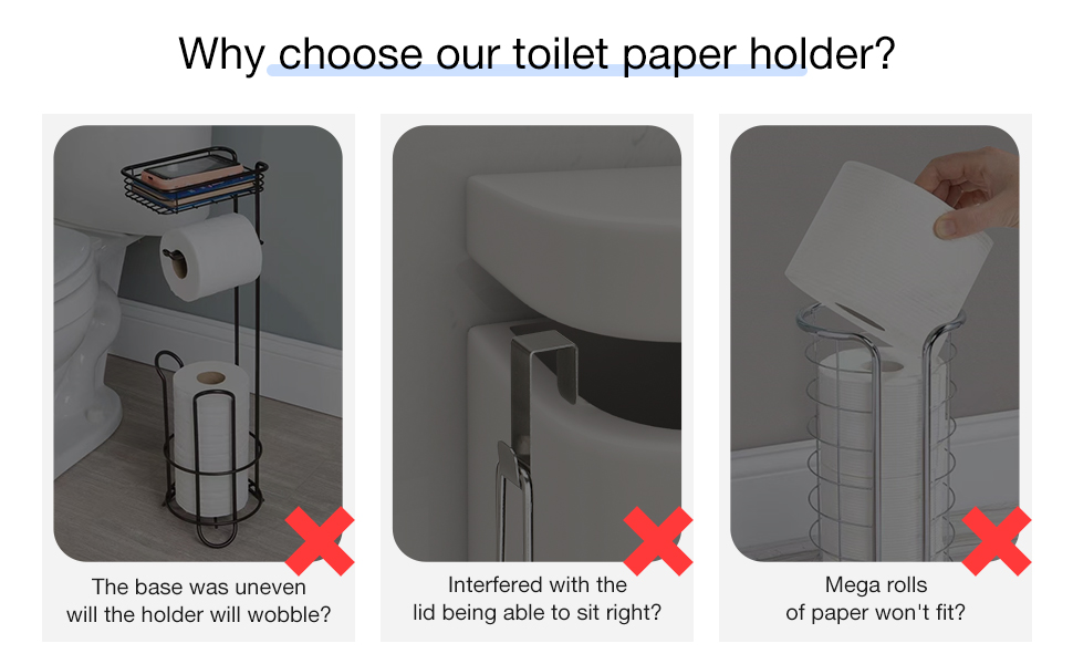 Amazon.com: Conworld Gold Toilet Paper Holder Brushed Nickel for 3 Roll ...