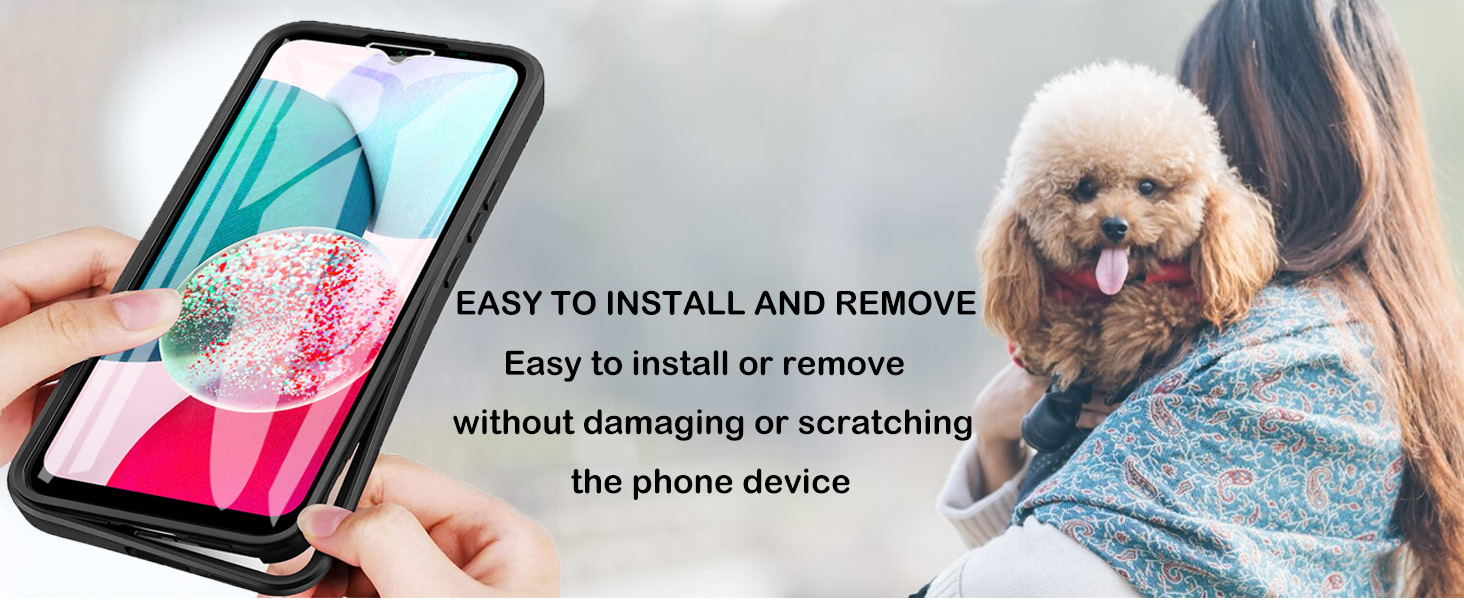 Amazon.com: CCSamll for Samsung Galaxy A05 Case Clear with Screen Protector, Full Body ...