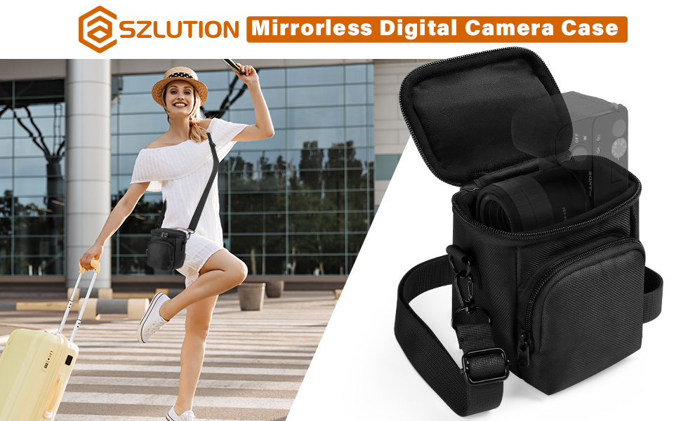 Amazon.com : CaSZLUTION Travel Case for Sony Alpha a6400/a6100/a6700 Mirrorless Digital Camera ...