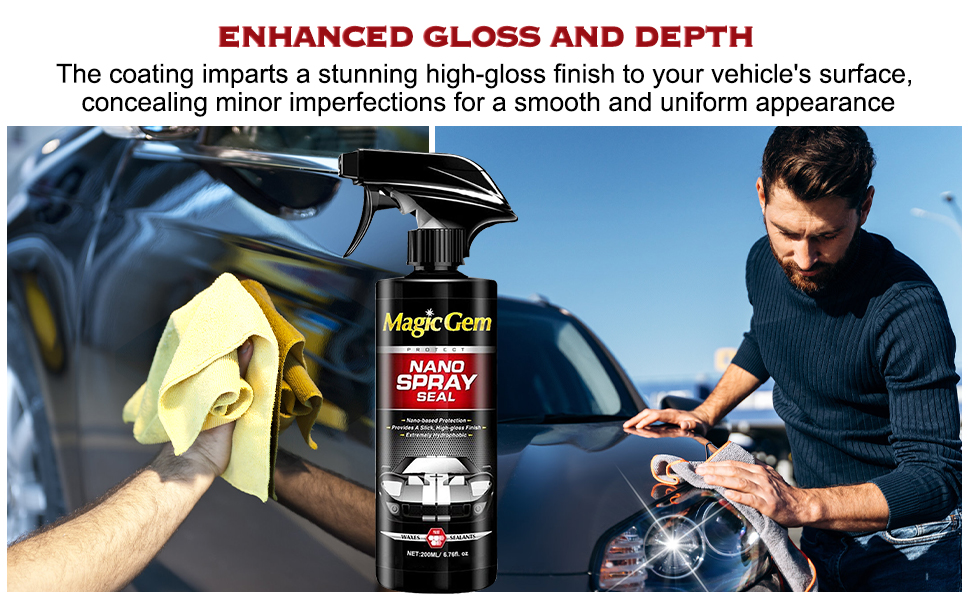 Amazon.com: Magic Gem Nano Spray Seal, Quick Effect Coating Agent, Car Wax Polish Spray, Nano ...