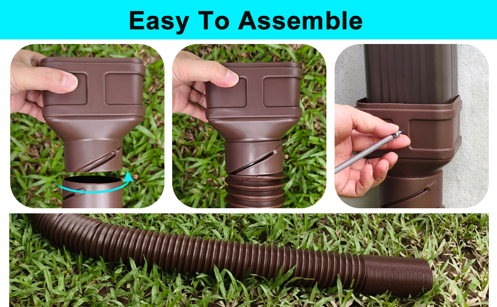 POLARDAYS 7ft Long Gutter Downspout Extensions, Outer Diameter 3 ...