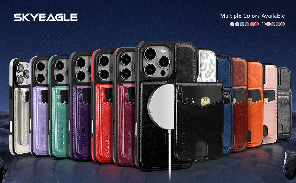 Amazon.com: SkyEagle Compatible Magsafe 2 in 1 Detachable iPhone 16 Pro Max Wallet Case with ...