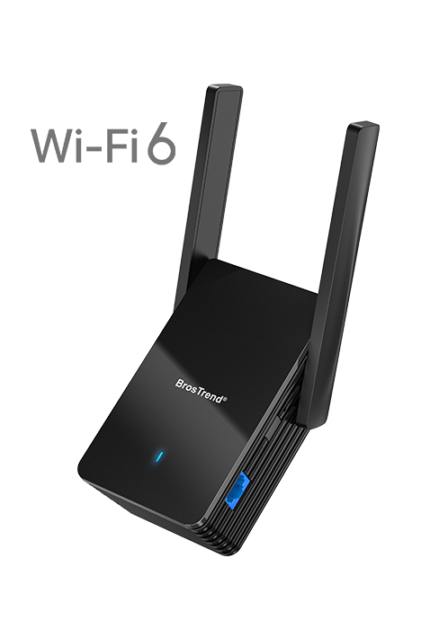 BrosTrend 1500Mbps Pont WiFi Ethernet aevc Gigabit LAN Port, WiFi 6 Bi-Bande Adaptateur WiFi ...