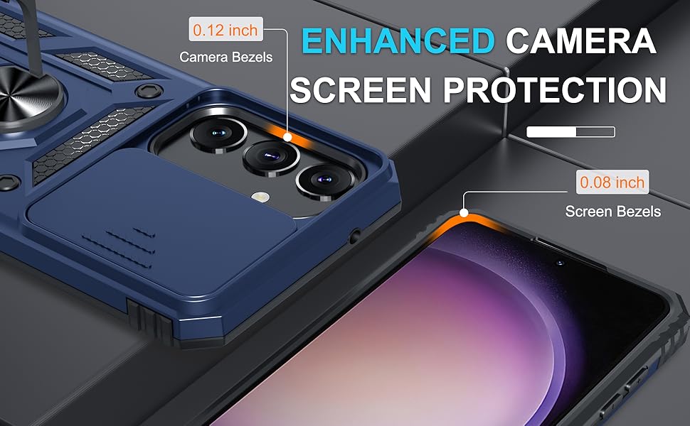 Amazon.com: Janmitta Compatible with Samsung Galaxy S23 FE Case Built in Slide Camera Lens Cover ...