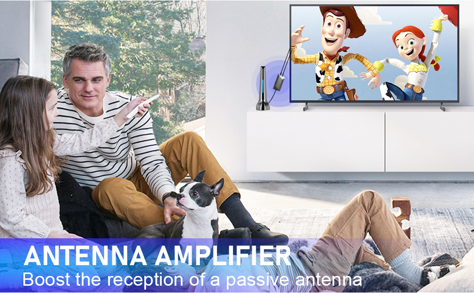 Amazon.com: TV Antenna Amplifier, 25dB High Gain Signal Booster for ...