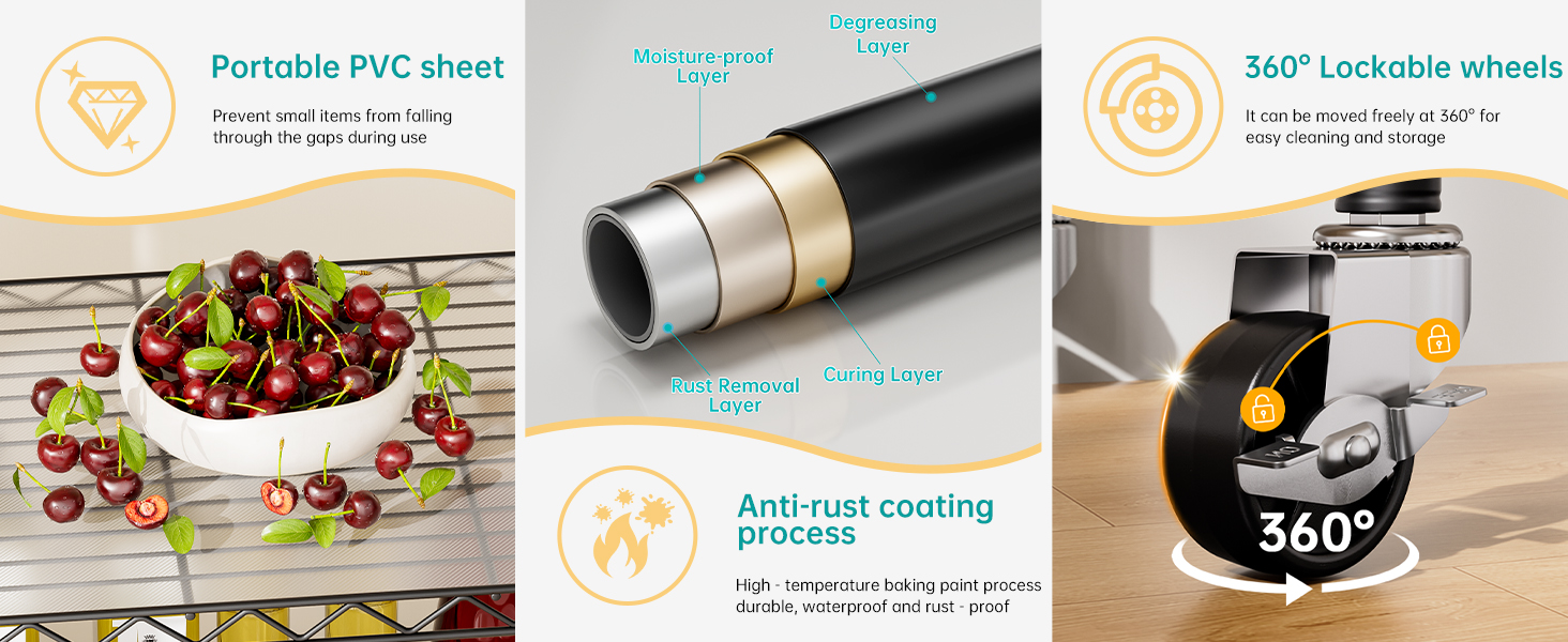 Amazon.com: SINGAYE 6 Shelf Storage Wire Shelves Closet Bathroom Organizers Metal Pantry Kitchen ...