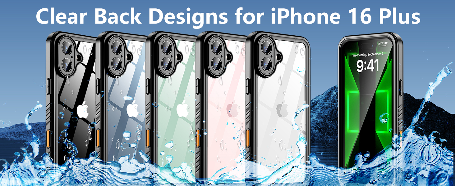 Amazon.com: Oterkin Waterproof Case for iPhone 16 Plus Case, 360° Full Body Rugged 16 Plus Phone ...