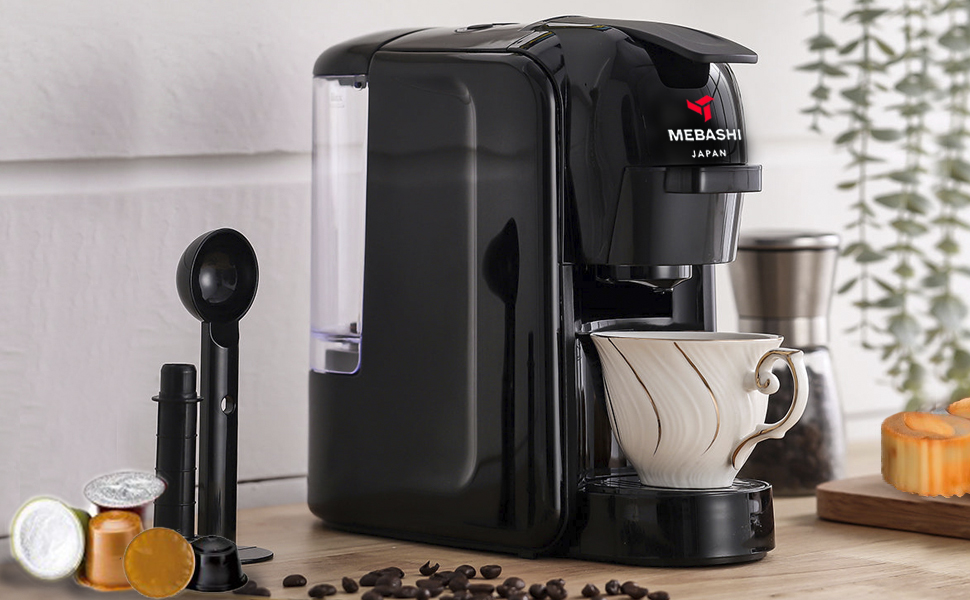 MEBASHI 3-in-1 Multi Capsule Coffee Machine, 0.6 L, 19 Bar, (ME-CEM301W) (Red)|1450W: Buy Online ...