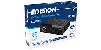 EDISION Picco T265 pro HD Terrestrischer & Kabel Receiver DVB-T2/C H.265 HEVC FTA Full HD, PVR ...