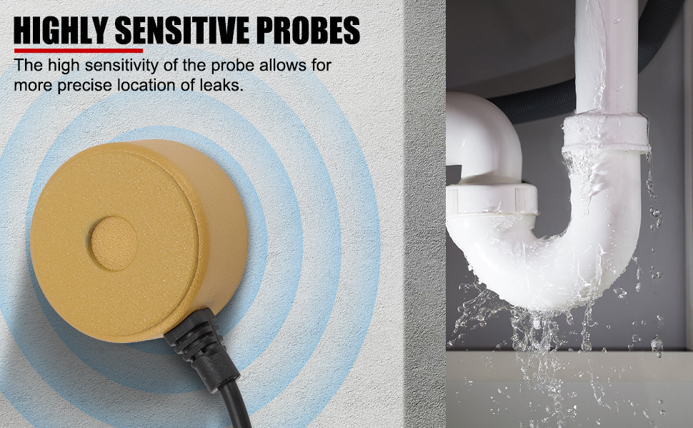 Amazon.com : EVTSCAN Pipe Water Leak Detector FL 550 Double Sided ...