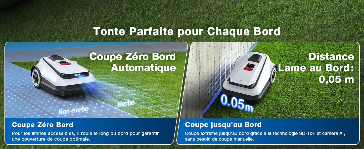 ECOVACS Goat A1600 RTK Robot Tondeuse sans Fil périphérique 1600 m², Navigation RTK+Vision ...