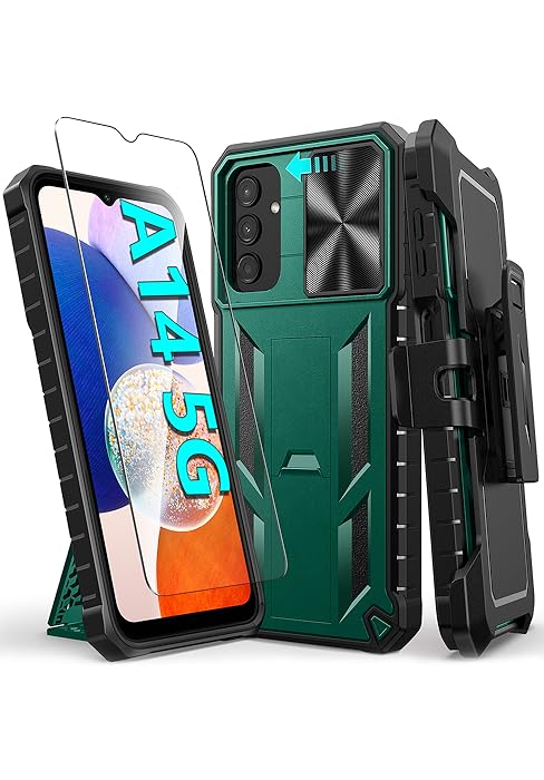 Amazon.com: FNTCASE Case for Samsung Galaxy A14-5G: Military Grade Drop Proof Protection Rugged ...