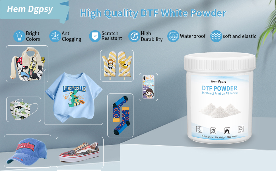 Amazon.com: DTF Polvo Blanco 600g/21.2oz para sublimación, adhesivo termofusible de ...
