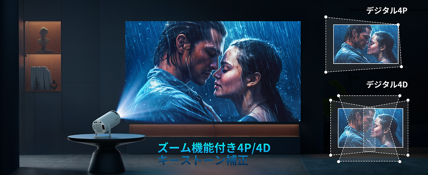 Amazon.co.jp: 【超小型&180°回転】aubor プロジェクター Android TV 11.0 高輝度 10000lm 家庭用 4K対応 5GWiFi Bluetooth5.2 ...