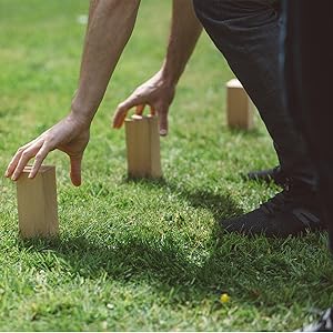 Amazon.com : RHQNG Kubb, Viking Chess Outdoor Clash Toss Yard Game with Carrying Case - Rubber ...