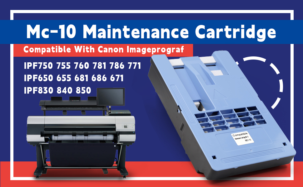 Amazon.com: Upgraded MC-10 Maintenance Cartridge Compatible with Canon Imageprograf IPF750 755 ...