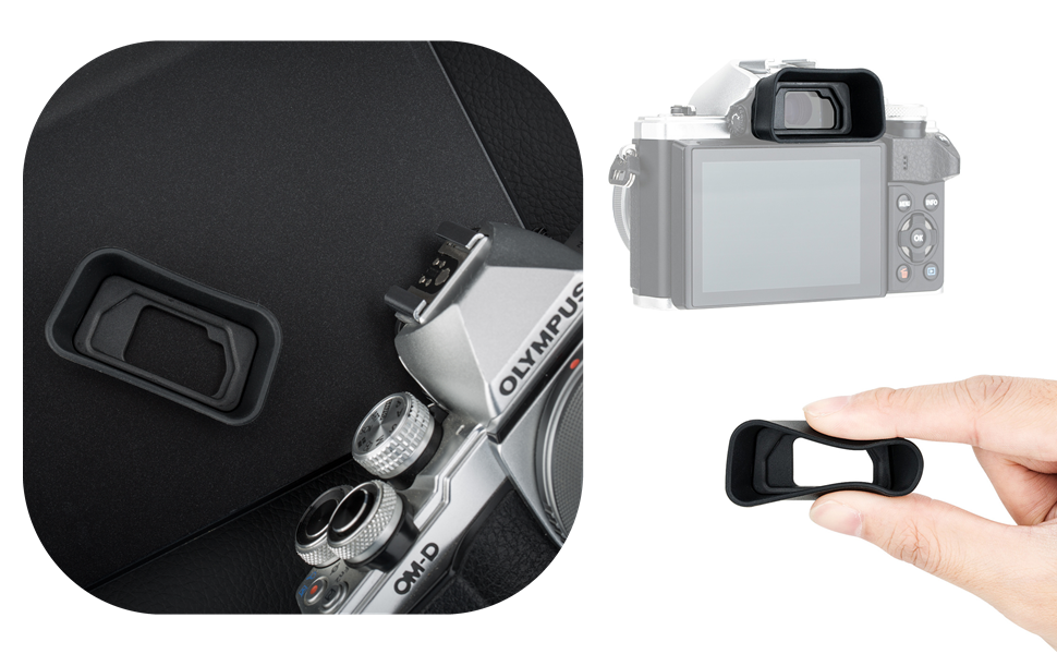 Amazon.com : Soft Silicon Camera Viewfinder Eyecup Eyepiece Eyeshade for Olympus OM System OM-3 ...