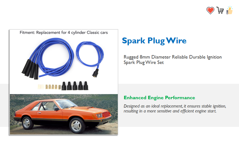 Amazon.com: High Performance Spark Plug Ignition Wire,Aging Wear Spark Plug Wire Set,Stable ...