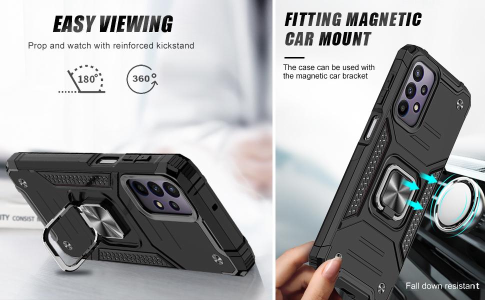 LeYi for Samsung Galaxy A23 4G/5G Phone Case and 2 Tempered Glass Screen Protector + 2 Camera ...