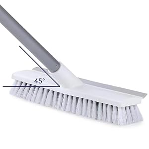 Amazon.com: Grout Scrub Brush with Long Handle, Swivel Grout & Corner ...