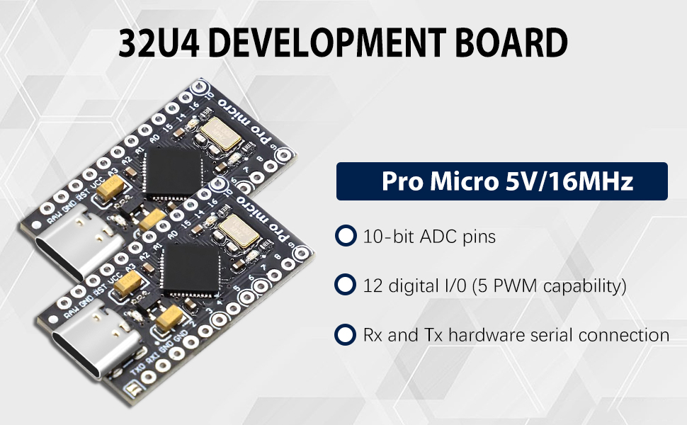 Pro Micro mit 32u4 Chip Development Board, 1 PCS Pro Micro 5V/16MHz ...