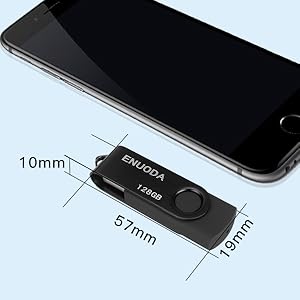 ENUODA Memory Stick 128GB USB 2.0 Flash Drives Swivel Design Storage Thumb Drive Pen Drive ...