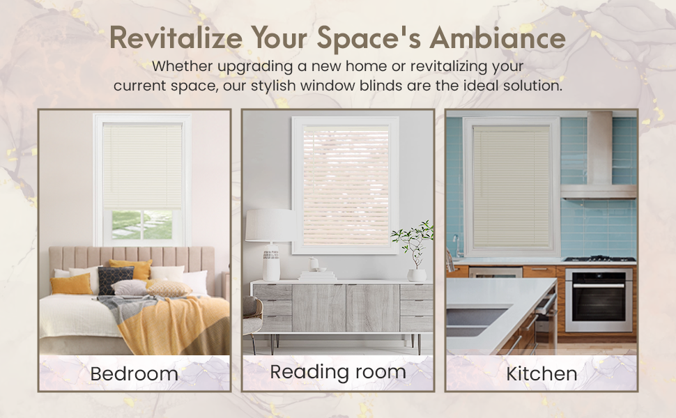 Amazon.com: PowerSellerUSA 1" Slats Cordless Window Blinds, 64L x 35W ...