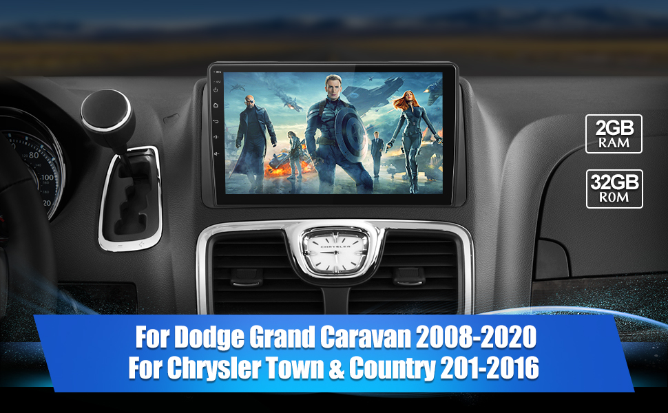 Car Radio Stereo for Dodge Grand Caravan 2008-2020 Chrysler Town & Country 2011-2016 : Amazon.ca ...