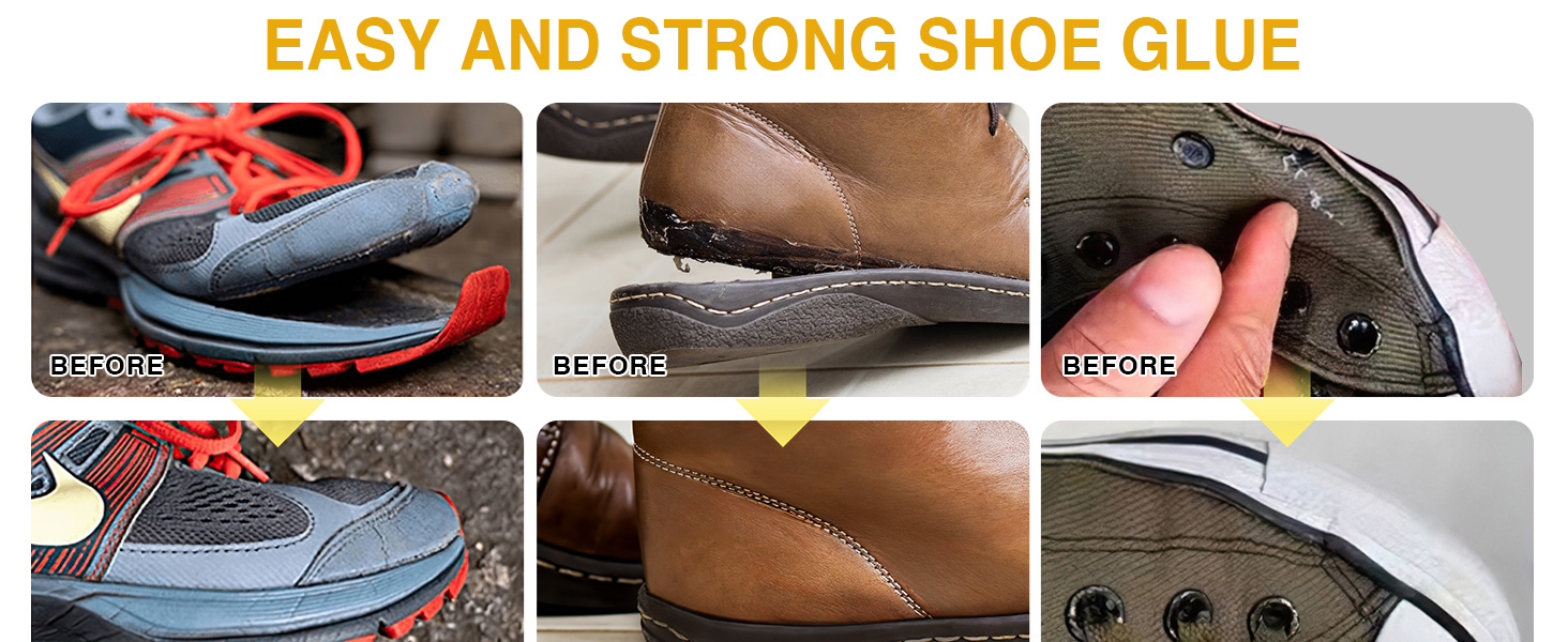 Shoe Glue, 60ml Extra Strong Shoe Repair Adhesive, Permanent Clear ...