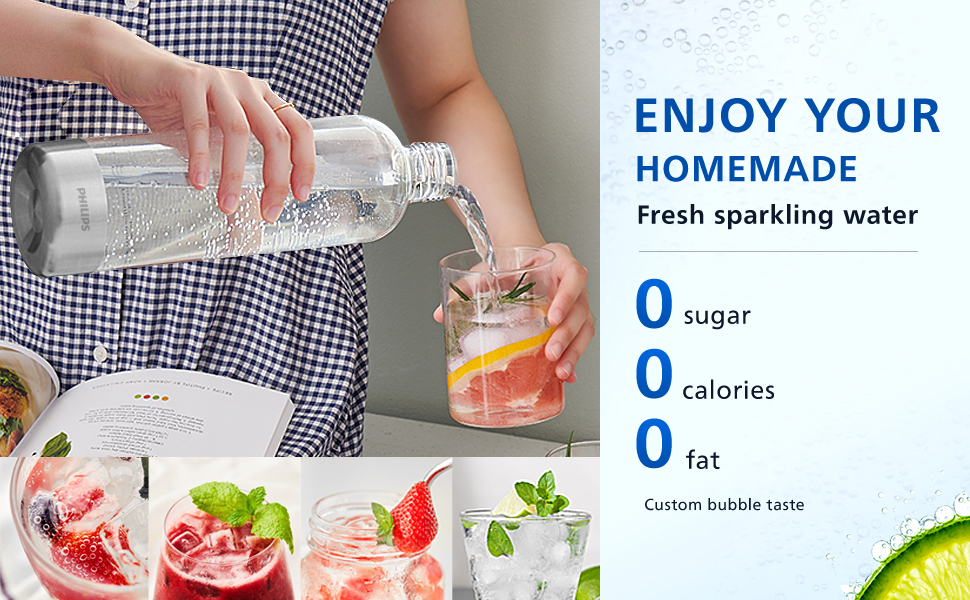 Philips ADD4902WHO/37 Stainless Sparkling Water Maker Soda Maker Machine for Home Carbonating ...