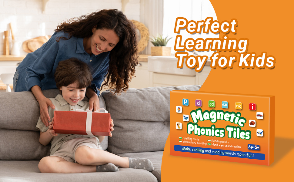 Amazon.com: Magnetic Letters Tiles, Phonics Letter Tiles with Magnet ...