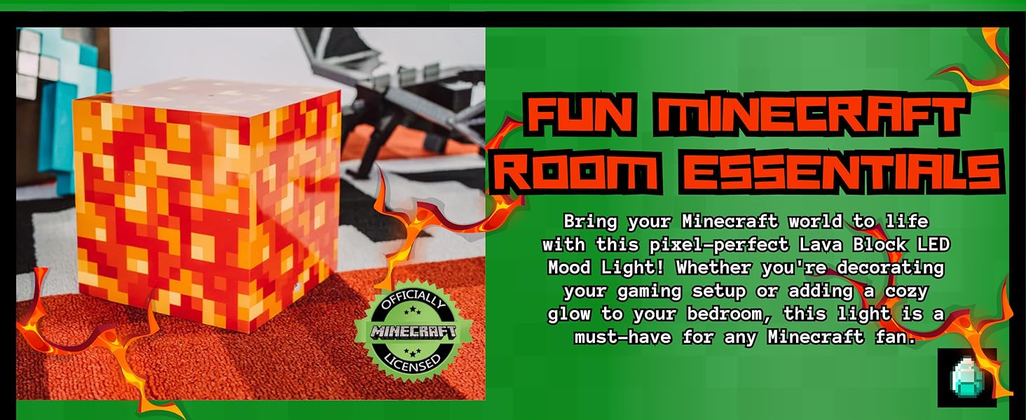 Minecraft Lava Block Led Mood Light | Minecraft Mood Lighting | 6 ...