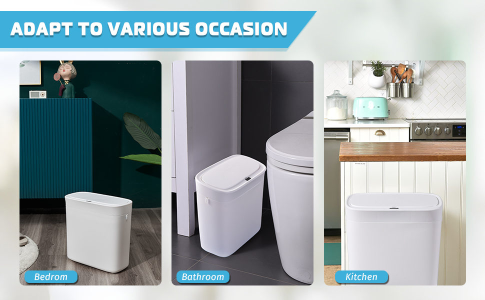 Amazon.com: Touchless Trash Can,3.2 Gallon Waterproof Automatic Smart ...