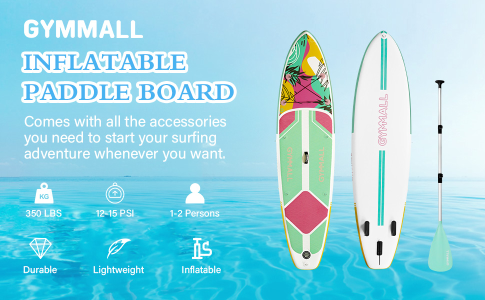 GYMMALL Paddle Board, Inflatable Stand Up Paddleboard for Adults ...