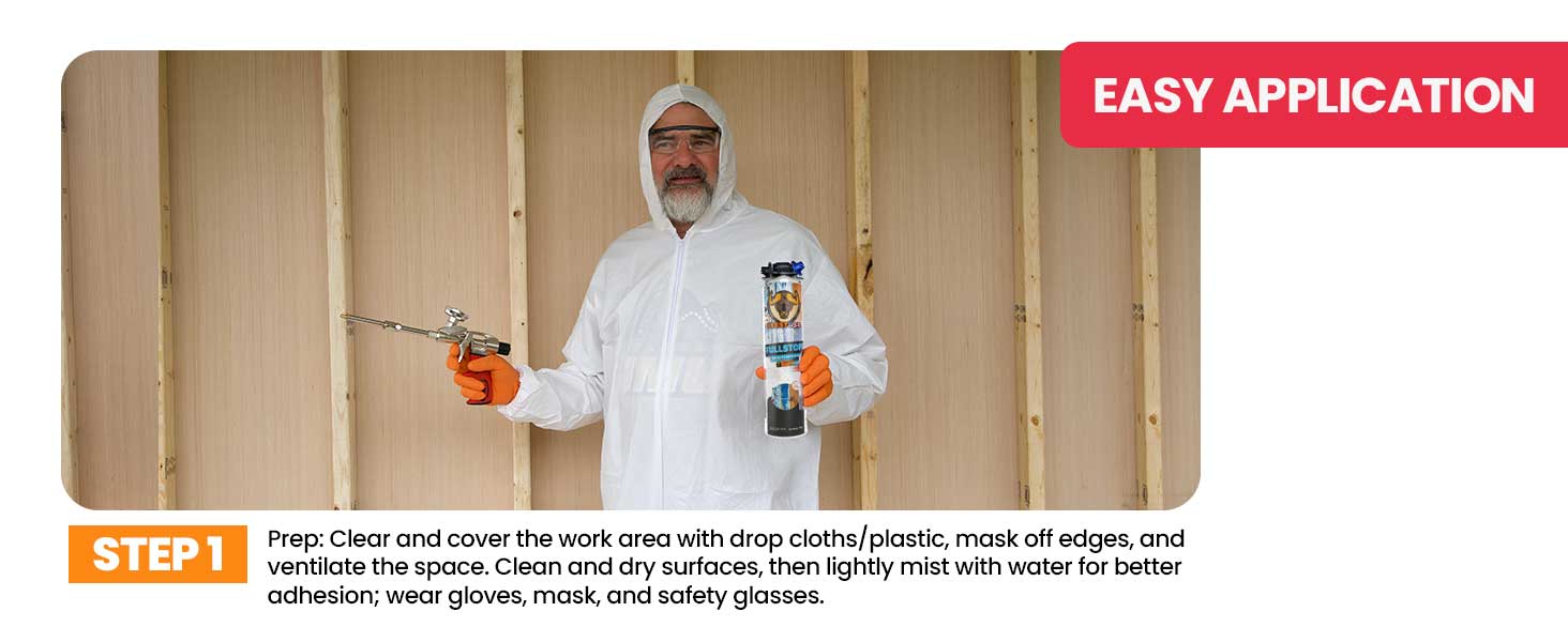 Amazon.com: BEEST FullStop Spray Foam Insulation Kit for Walls and Attic - 240 Board ft/sq.ft ...