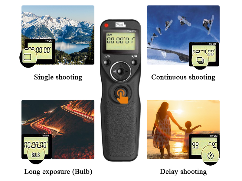 Pixel Wireless Camera Release Remote Control TW-283 E3 Timer Intervalometer Compatible with ...