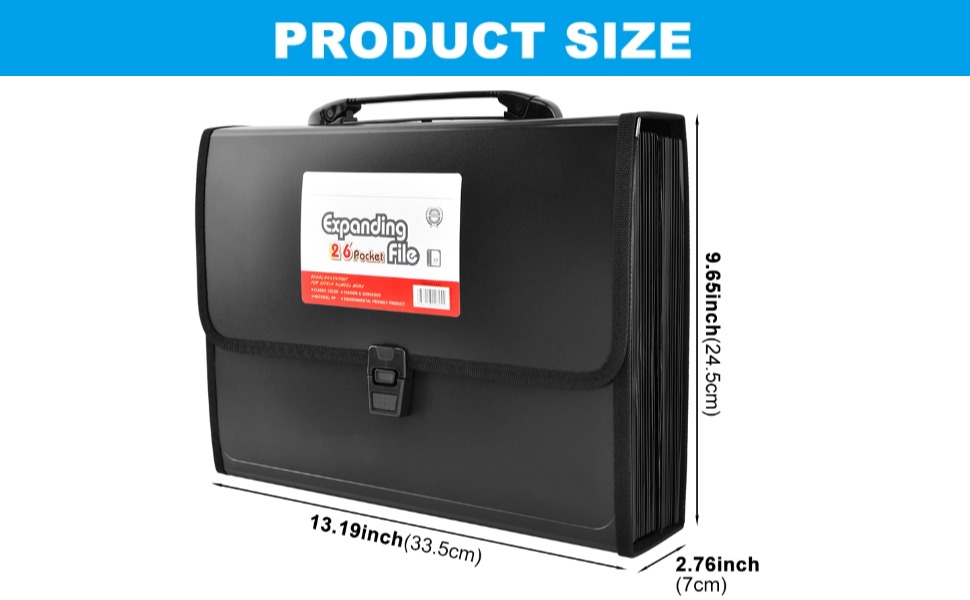 Amazon.com : 26 Pockets Expanding File Accordion Folder with Handle, Letter A4 Paper Size ...