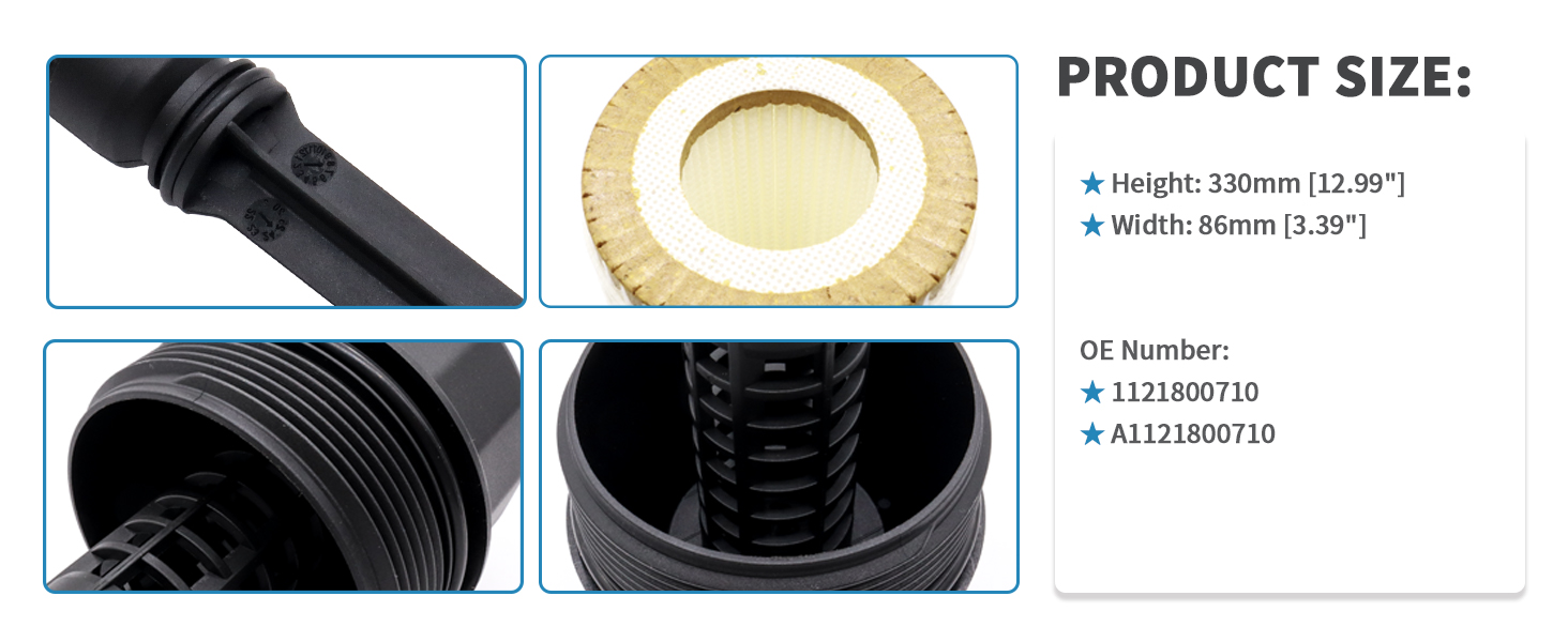 Amazon.com: OXCANO A1121800710 Oil Filter Housing Assembly Compatible with Mercedes-Benz W202 ...