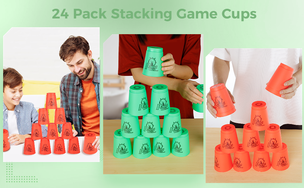 Amazon.com: yeesport Sport Stacking Cups, 24pcs Sports Stacking Cups ...
