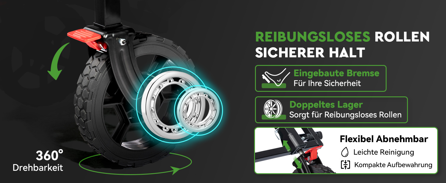 HIKENTURE Bollerwagen Faltbar mit Bremen - 140 Liter Volumen & 150KG belastbar - Extrem ...