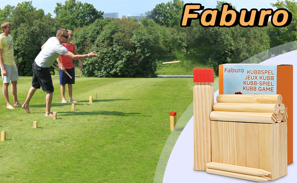 Amazon.com : Large Kubb Yard Game Set with Carrying Bag, Yard Games Set Viking Chess Games ...