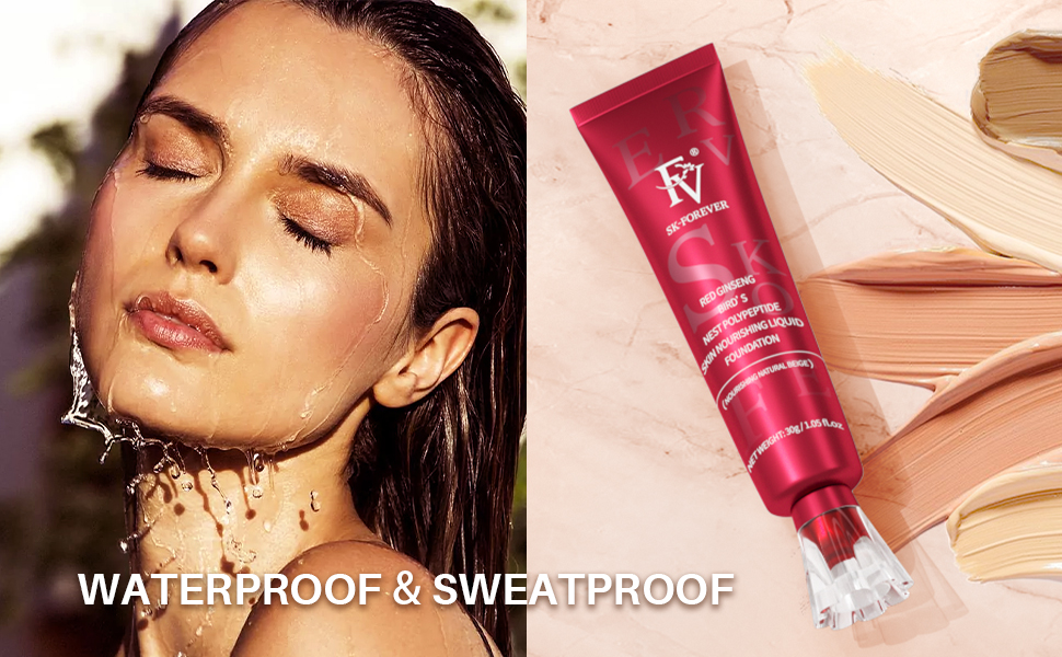 Amazon.com : FV Waterproof Liquid Foundation, Dewy Flawess Lightweight Foundation for Dry ...