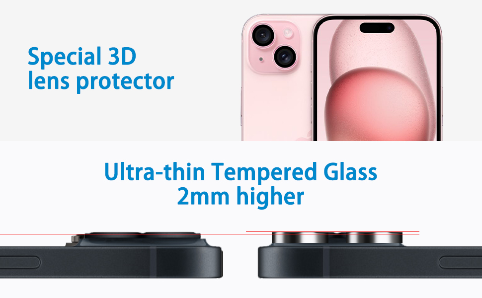 Amazon.com: Hsefo Compatible with iPhone 15 and 15 Plus Camera Lens Protector, Anti-Scratch Lens ...