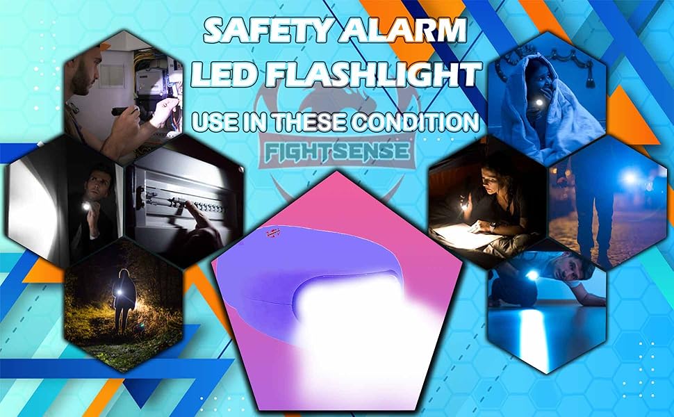 Amazon.com: Fightsense Personal Safety Alarm with Rechargeable Battery & LED Flashlight for ...