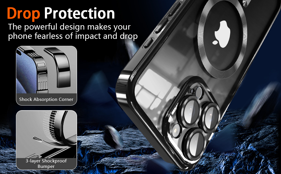 Amazon.com: symboly Magnetic Case for iPhone 15 Pro Max Case with Full Camera Lens Protector ...