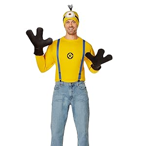 Amazon.com: Spirit Halloween Minions Adult Stuart Costume Kit | Officially Licensed | Minion ...