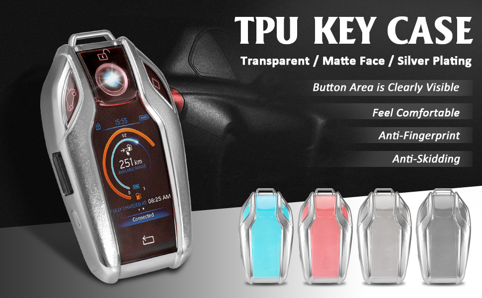 Amazon.com: WORCAS for BMW LCD Screen Key Fob Cove,Soft TPU Key Fob Cover Case Compatible with ...