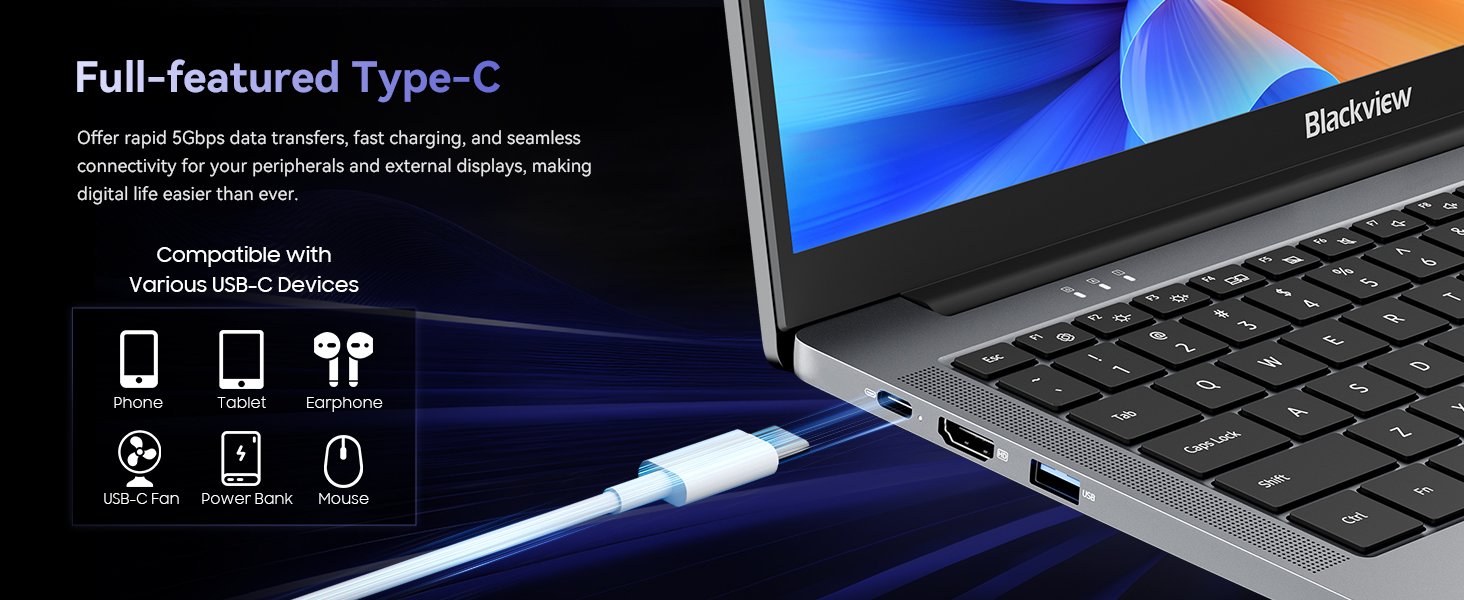 Amazon.com: Blackview Laptop 2025, Laptops Computer for Business Student, Quad-Core N150 (Up to ...